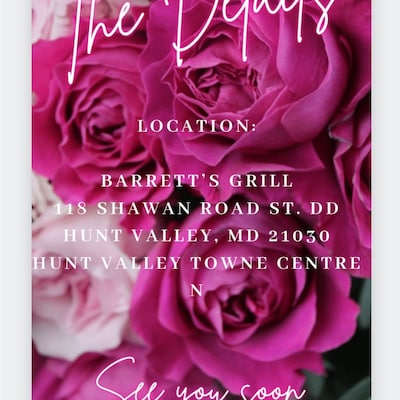 Digital Girls Night Invitation, Animated Birthday Dinner Pink Party ...