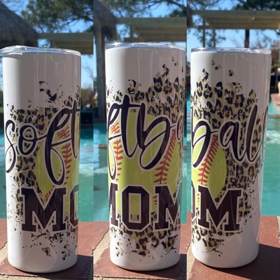 SOFTBALL MOM Softball Clip Art on Cheetah Png Design Sublimation Sports ...