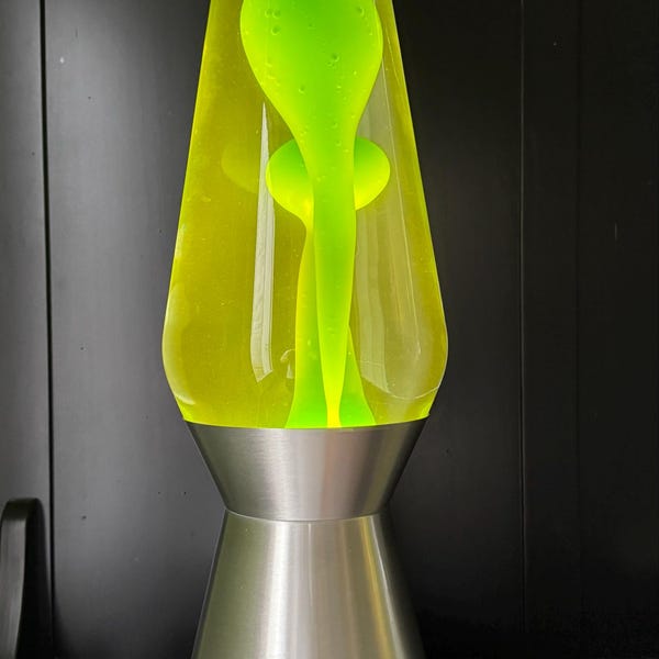 Custom Made 27” Grande Lava Lamp Alien Green Lava W/pink Base & Custom ...
