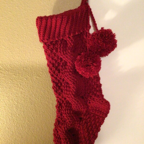 CROCHET PATTERN | Big Bold Cabled Stocking | Crochet Christmas Stocking ...