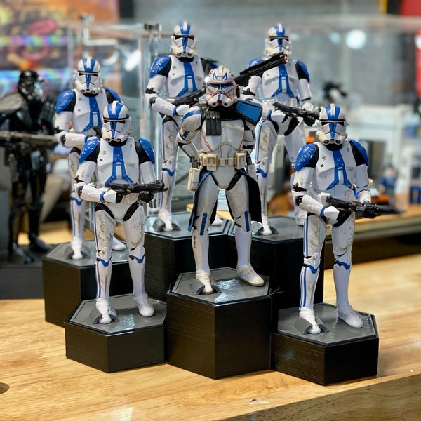 6" Action Figure Hexagon Stands and Risers - STL 3D Print Files Hex - Etsy