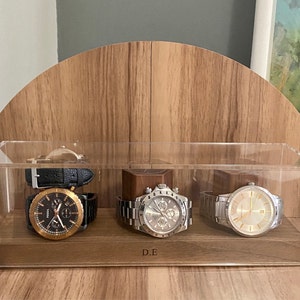 Cufflink Tray and Watch Stand / Personalised Jewellery Storage - Etsy UK