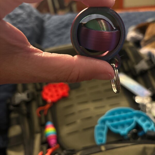 Gyroscope Keychain Fidget Toy - Etsy