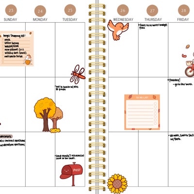 Cute Characters With Spring Flowers Digital Planner Stickers - Etsy