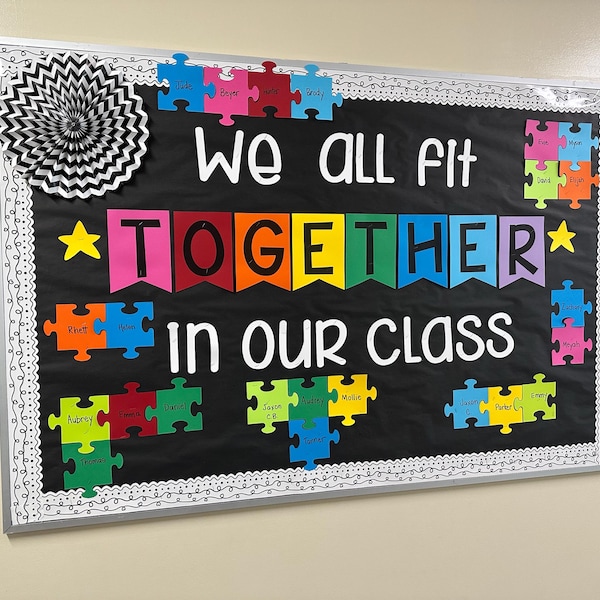 We All Fit Together Bulletin Board Kit: Classroom Decor - Etsy
