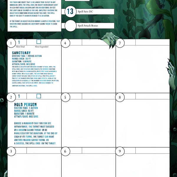 Dungeons and Dragons Session Note Template - Etsy