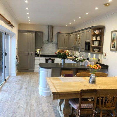 Large Rustic Style Elm Dining Table With Carved Legs - Etsy