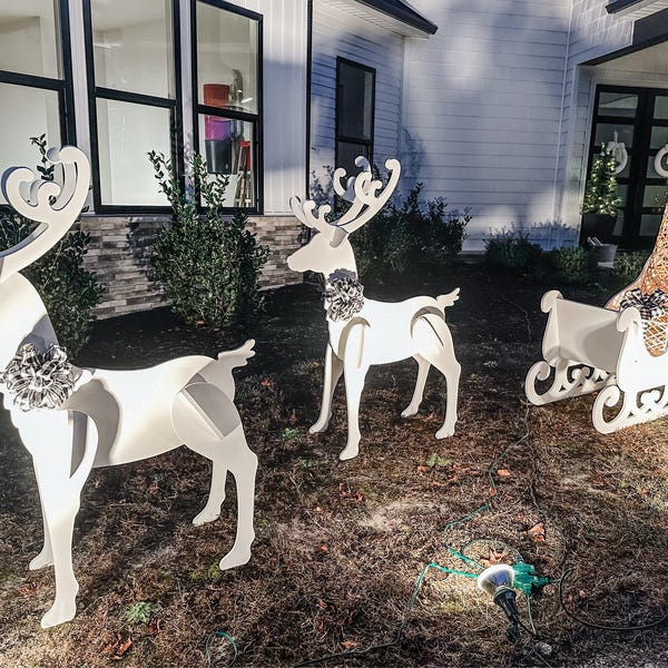 White Medium Sleigh Display - Etsy