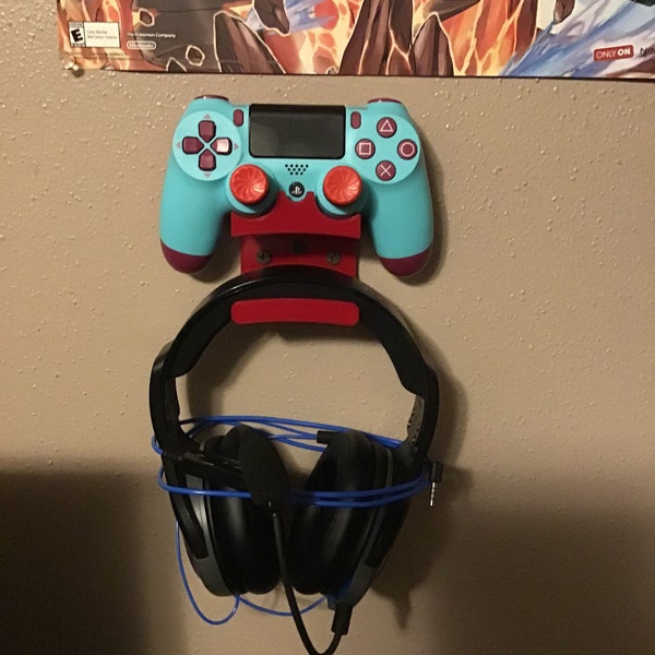 PS4 Playstation Dualshock 4 and Headphone Wall Mount - Etsy