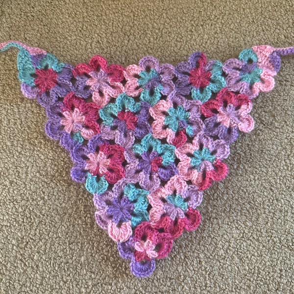 Flower Headband and Bandana | PDF Crochet 2in1 Pattern | Cottagecore Fairycore Daisy Kerchief ...