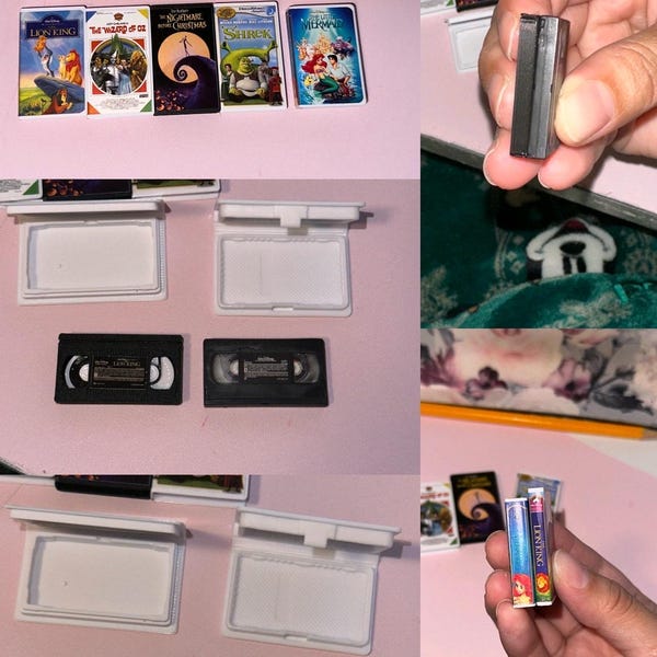Mini 1:6 VHS (K-Z Titles) Tapes Choose the Movie! Retro Miniatures 80's ...