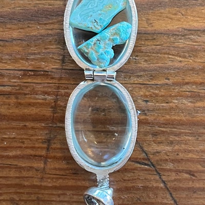 Big Deep Locket for Crystals or Pills, Floating Locket for Gems and ...