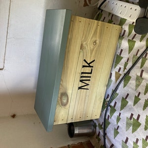 Doorstep Wood Milk Box. Porch Milk Storage Box. Milk Bottle Boxes ...