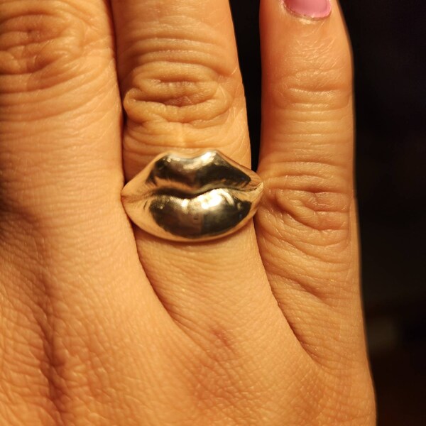 Lips Ring, Sterling Silver, Handmade, Unusual - Etsy