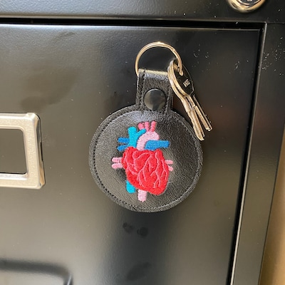 Anatomical Heart Keychain With or Without Custom Text Two Sizes Heart ...