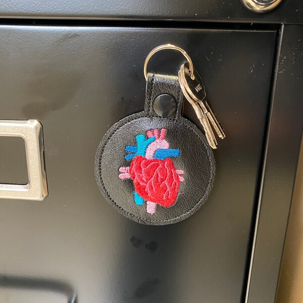 Anatomical Heart Keychain - With or Without Custom Text - Two Sizes ...