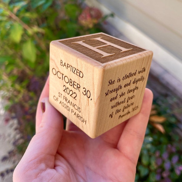 Custom Engraved Baby Block // Newborn Gift // Baby Gift // Baby Name ...