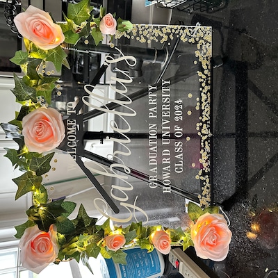 Graduation Sign Clear Acrylic Graduation Sign Custom Grad Sign Custom ...