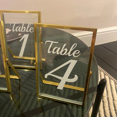 Table Number Decals. Bottle Table Numbers. Seating Plan Number. Wedding ...