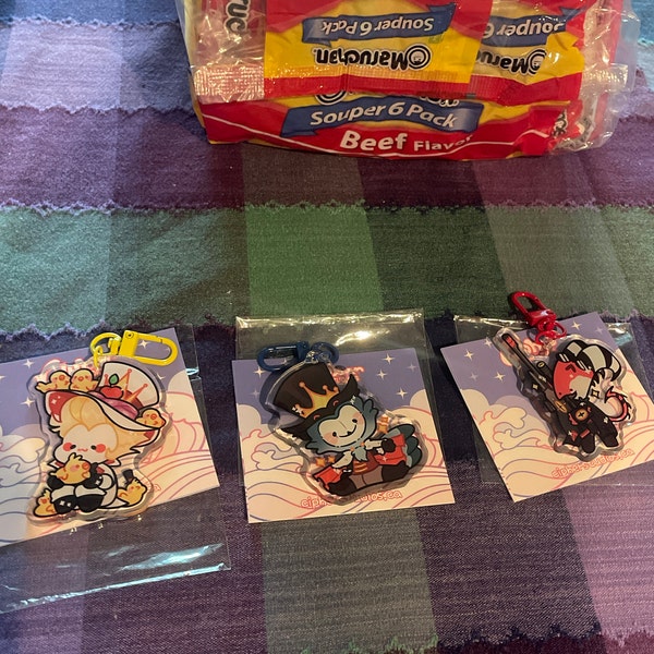 Helluva Boss Inspired Keychain | 2.3" Charms Ft. Blitzo & Stolas ...