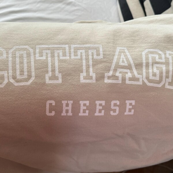 Cottage Cheese Crewneck Unisex Dairy-inspired Pullover Foodie Fashion ...