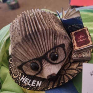 Small Vintage Paper Book Hedgehog - Etsy UK
