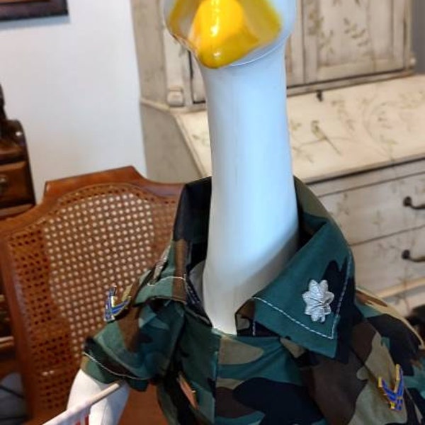 Camo Military Goose Waving Old Glory by Goose Clothes and More - Etsy