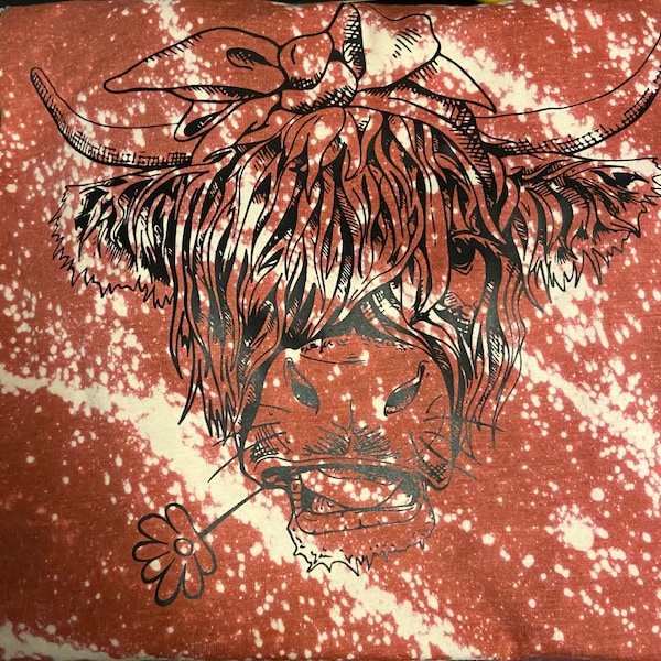 Highland Hairy Cow Screen Print Transfer (low Heat Formula) // Ready to ...