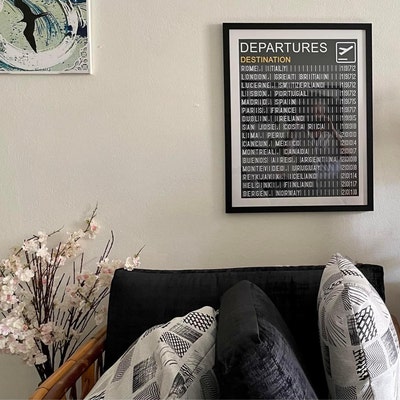 Personalised Custom Travel Poster, Departure Board, Airport Travel ...