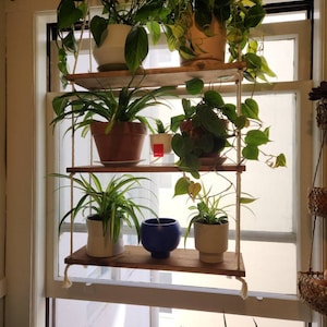 Window Plant Shelf Hanging Window Shelf 3 Tiered Window Floating ...