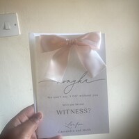 Personalised Witness Card, Witness Proposal Card, Will You Be Our ...