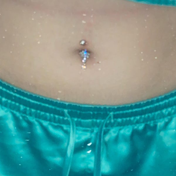 14G Sterling Silver Heart Belly Button Clicker - S925 10mm Navel Belly ...