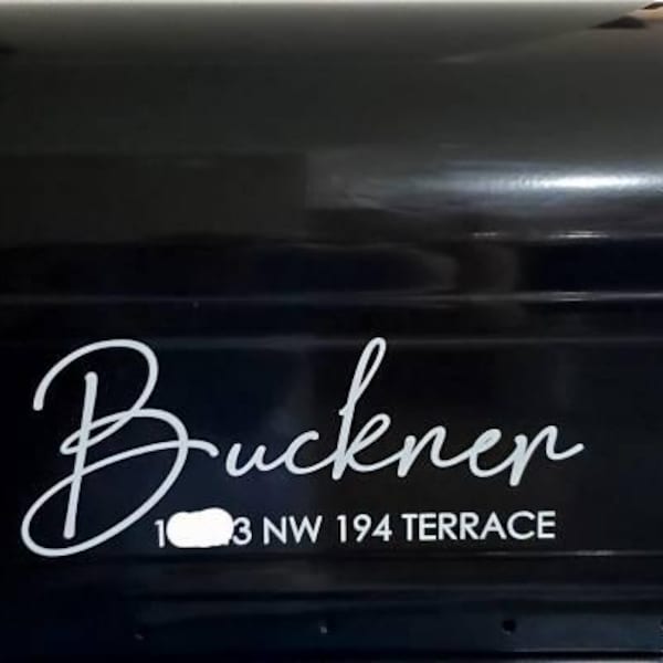 Custom Mailbox Decal Vinyl Address Sticker Weatherproof Outdoor ...