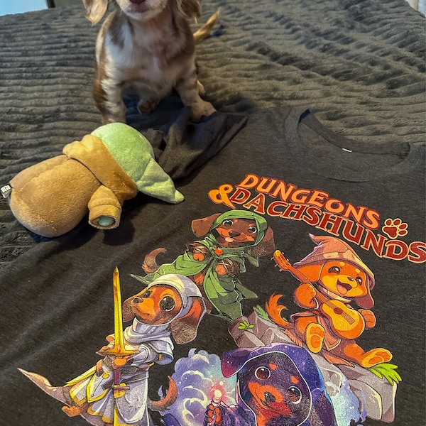 Dungeons and Dachshunds T-shirt Cute BG3 Tshirt Dungeons and Dragons ...