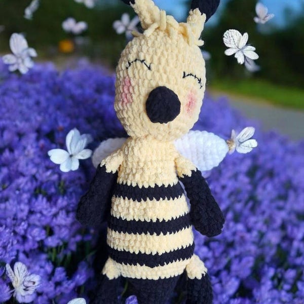 Crochet Bee Amigurumi Pattern: Plush Snuggler Sleep Toy (PDF Pattern ...