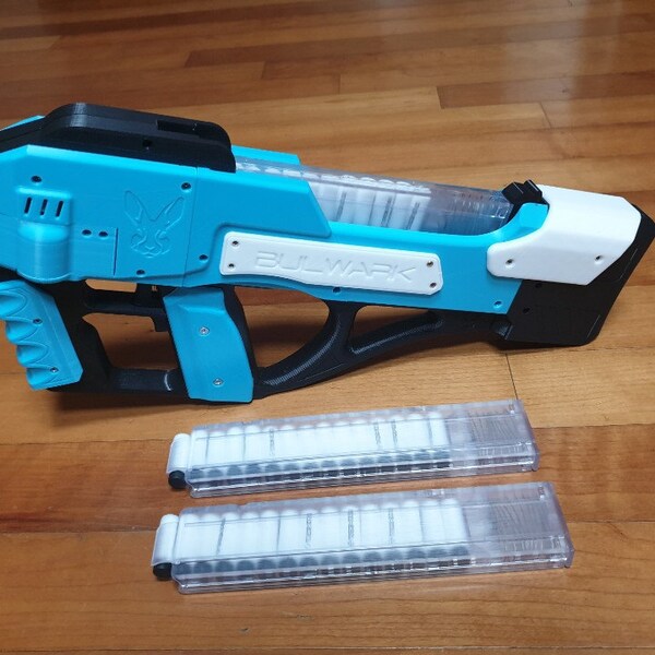 Bulwark Nerf Blaster Full Auto 'bullpup' Top Loading digital STL ...