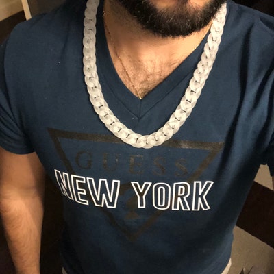 Clear Large Cuban Link Necklace. Acrylic Glass Chain. - Etsy