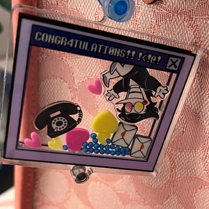 Spamton Deltarune Shaker Charm Keychain Acrylic Openable - Etsy