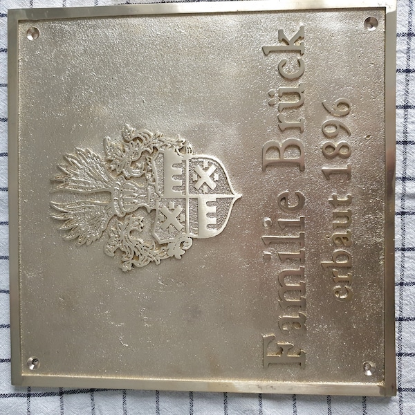 Personalized House Name Signs & Plaques - Customized Brass Plaques ...