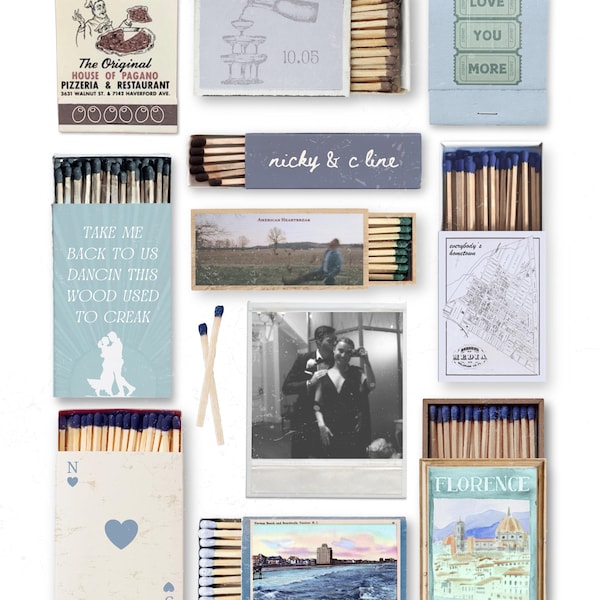 Two Black Vintage Blank Matchbox Templates | Digital Download - Etsy