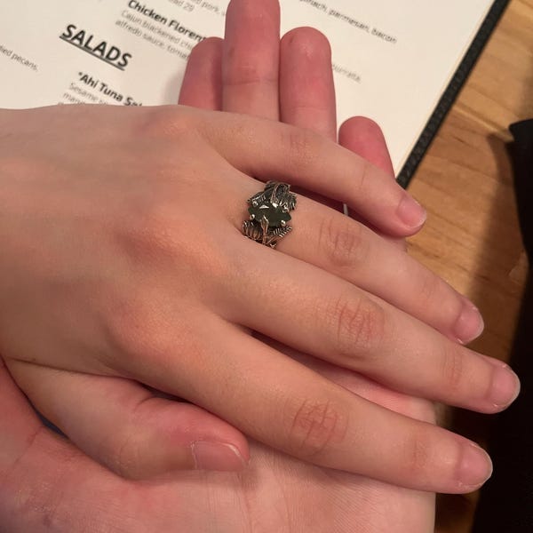 Natürlicher Amethyst Ring, 925 Sterling Silber Ring, Solitär Ring ...