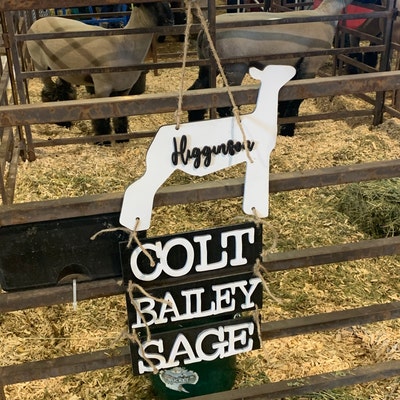 Custom License Plate Stall Sign Livestock Pig Swine Hog - Etsy