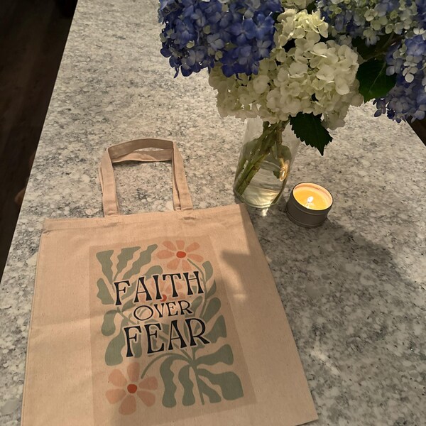 Faith Tote Bag Christian Tote Bag Canvas Gift Religious Gift Scripture ...
