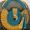 Metallic T-shirt Yarn Crochet Bags Knit Bags Metallic Yarn for Bags ...
