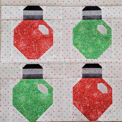 Christmas Lights Quilt Block Pattern PDF Includes Instructions for 6 ...