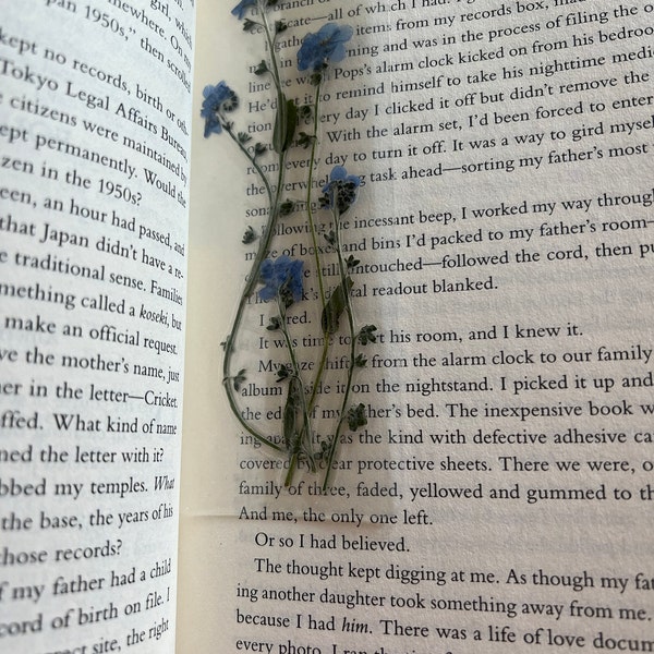Forget-me-not Bookmark | Real Dried Flowers | Gift for Reader ...