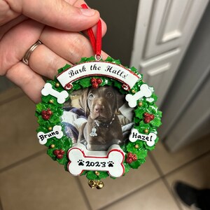 Pet Picture Frame Dog Pet Frame Personalized Christmas Ornament in ...