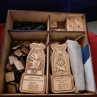 Complete Orlog Game Set (20 Gods, 12 Dice, 30 Tokens, 30 Stones, and 1 ...