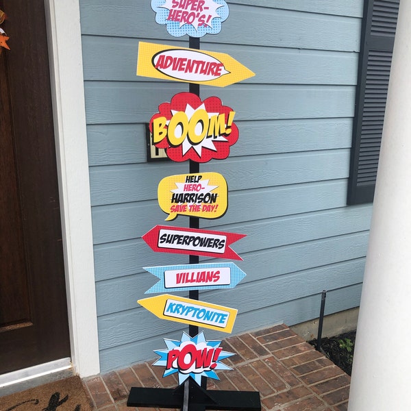 Superhero Party Welcome Sign Superhero Party Printable Sign Superhero ...