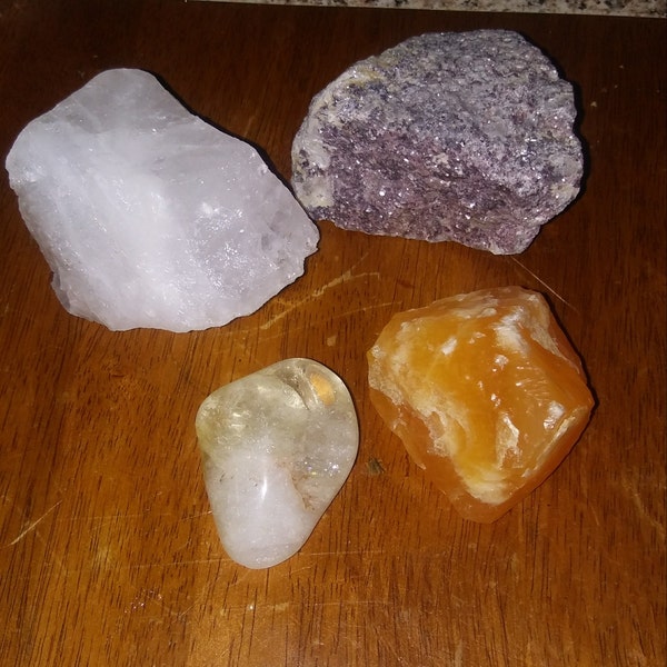 Large Natural Rough Lepidolite Stone Chunk - Over 1/2 Pound - Healing ...